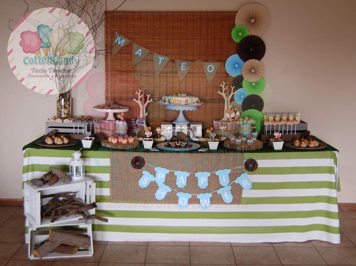 Woodland / Baby Shower "FOREST ANIMALS - Papi Shower Mateo" | Catch My ...