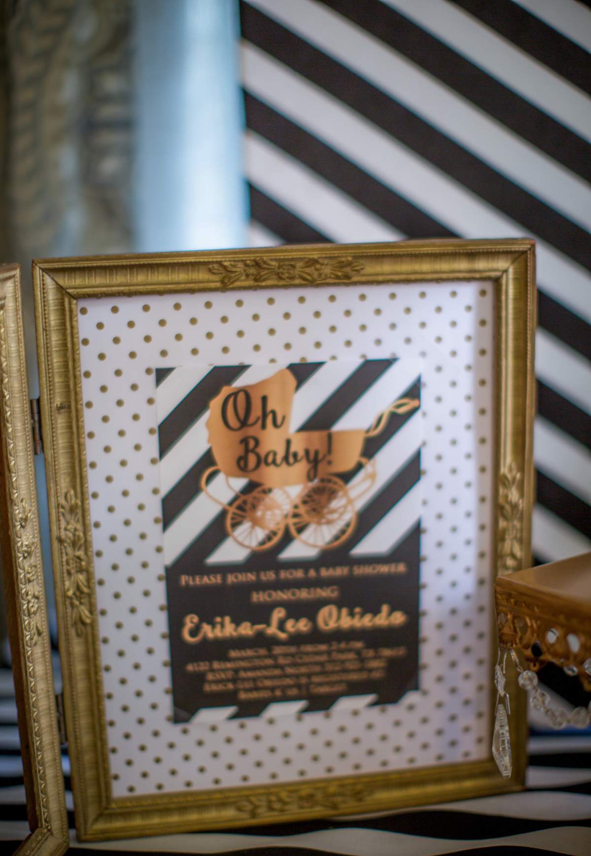 Black and Gold Baby Shower Party Ideas | Photo 2 of 13 | Catch My Party