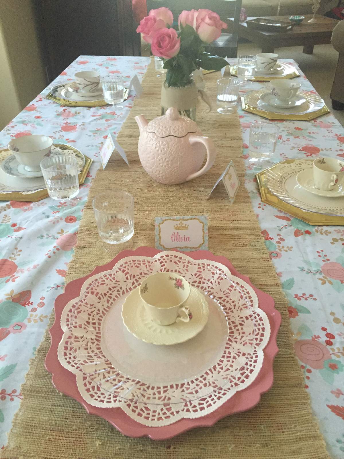 Shabby Chic Princess Tea Party Birthday Party Ideas | Photo 2 of 22 ...