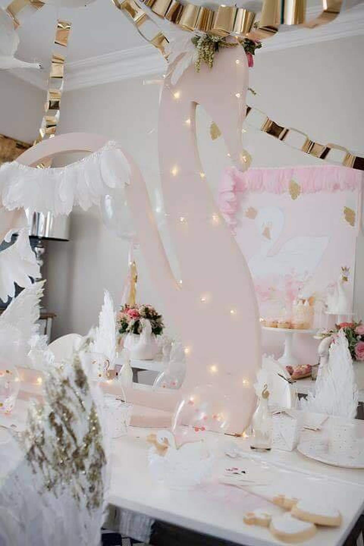 Swan theme Birthday Party Ideas | Photo 4 of 79 | Catch My Party