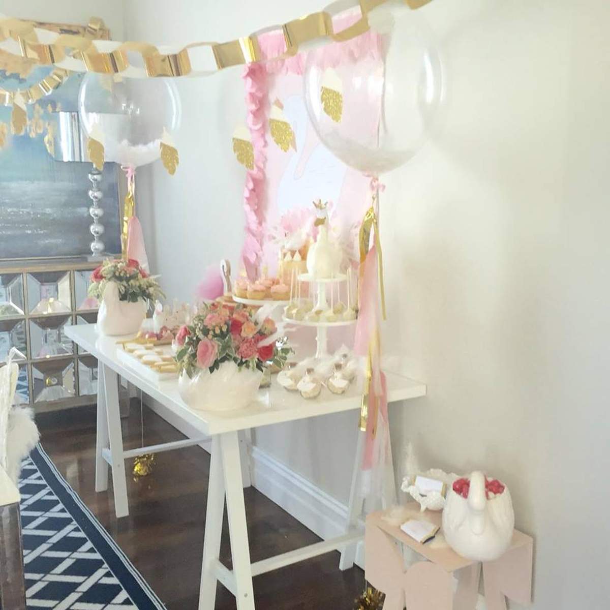 Swan theme Birthday Party Ideas | Photo 2 of 79 | Catch My Party