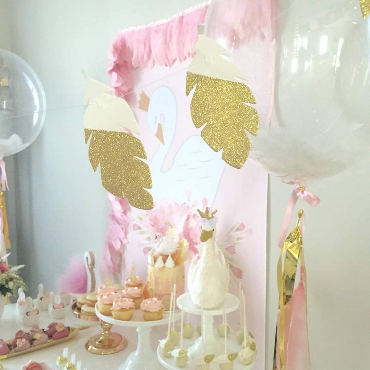 Swan theme Birthday Party Ideas | Photo 42 of 79 | Catch My Party