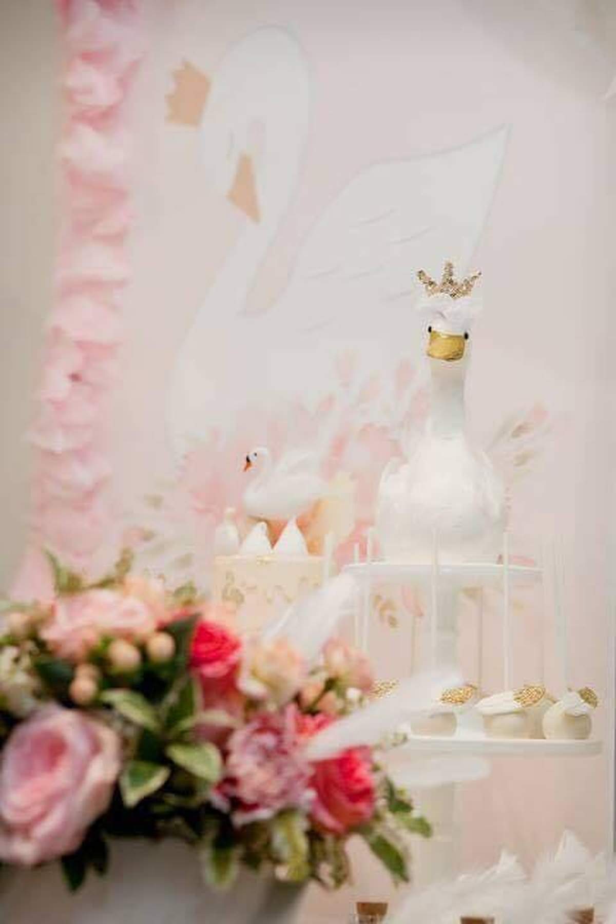 Swan theme Birthday Party Ideas | Photo 4 of 79 | Catch My Party