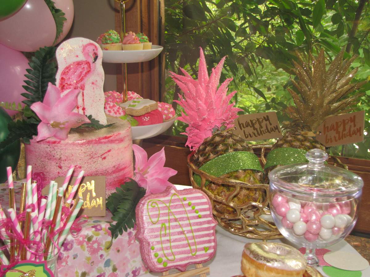 Pink Flamingo Birthday Party Ideas | Photo 1 of 36 | Catch My Party