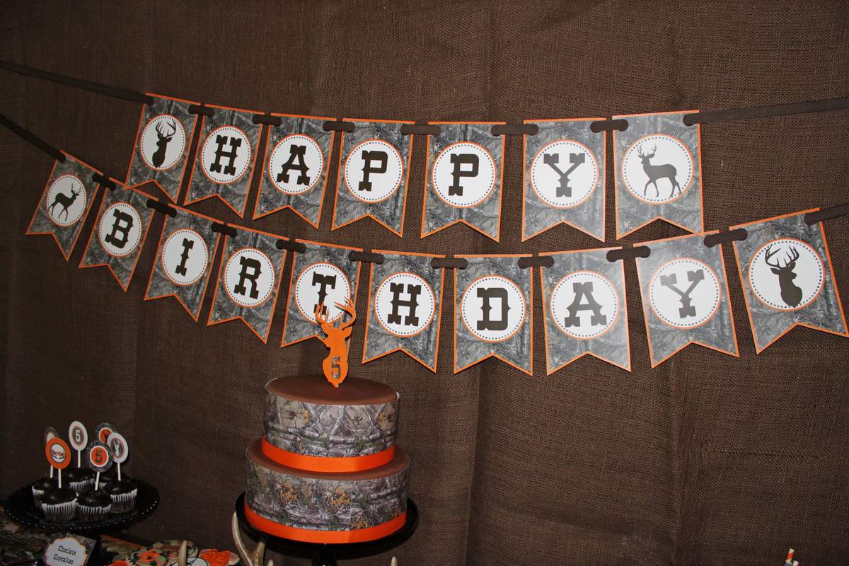 Camo deer Hunting Birthday Party Ideas | Photo 1 of 20 | Catch My Party