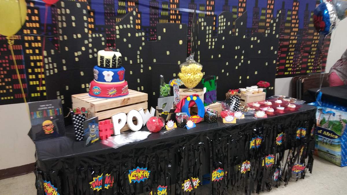 Super Hero Baby Shower Party Ideas | Photo 7 of 13 | Catch My Party