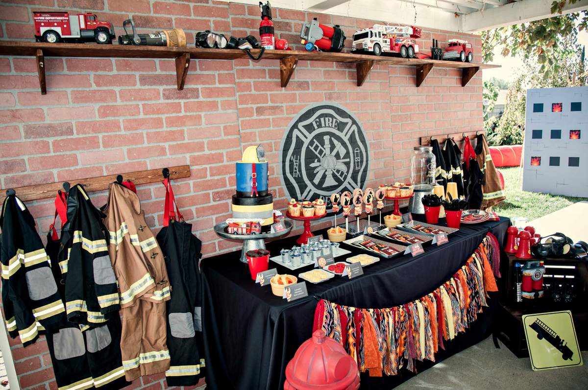 Fireman Birthday Party Ideas | Photo 10 of 30 | Catch My Party