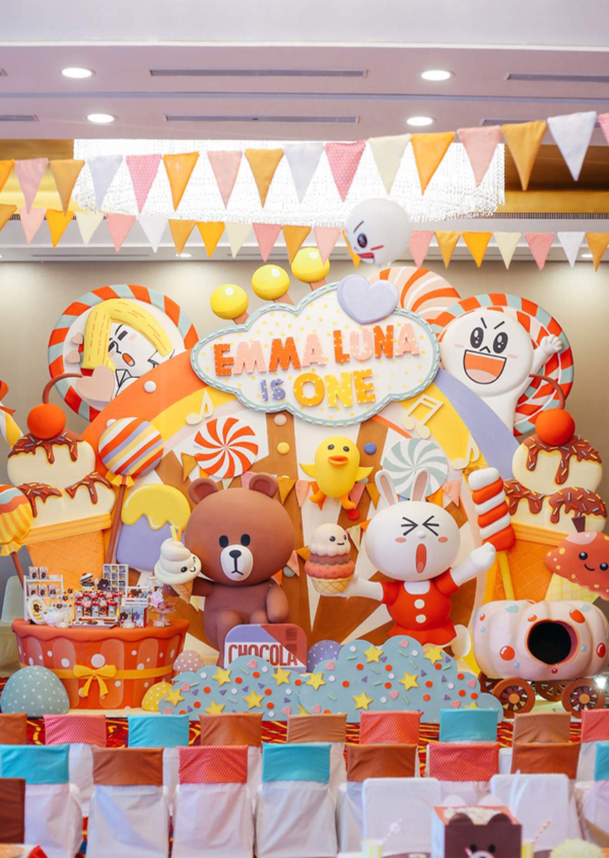 brown and cony (line friends) / Birthday "A sugar-coated-candy-rific ...