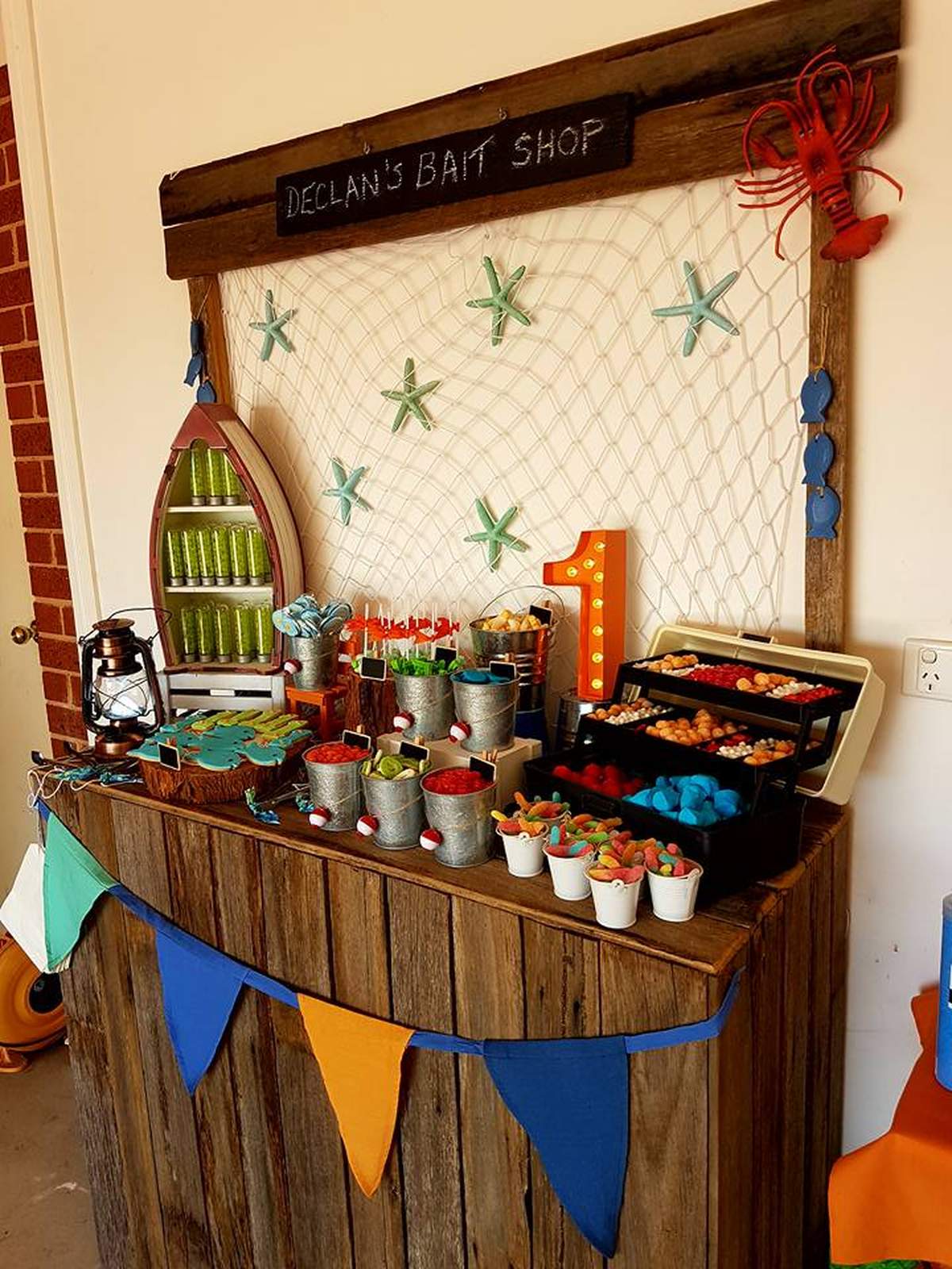 Fishing 1st Birthday Birthday Party Ideas | Photo 2 of 15 | Catch My Party