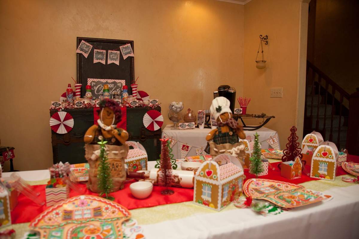 Holiday - Gingerbread house - Hot Cocoa Bar Christmas/Holiday Party ...