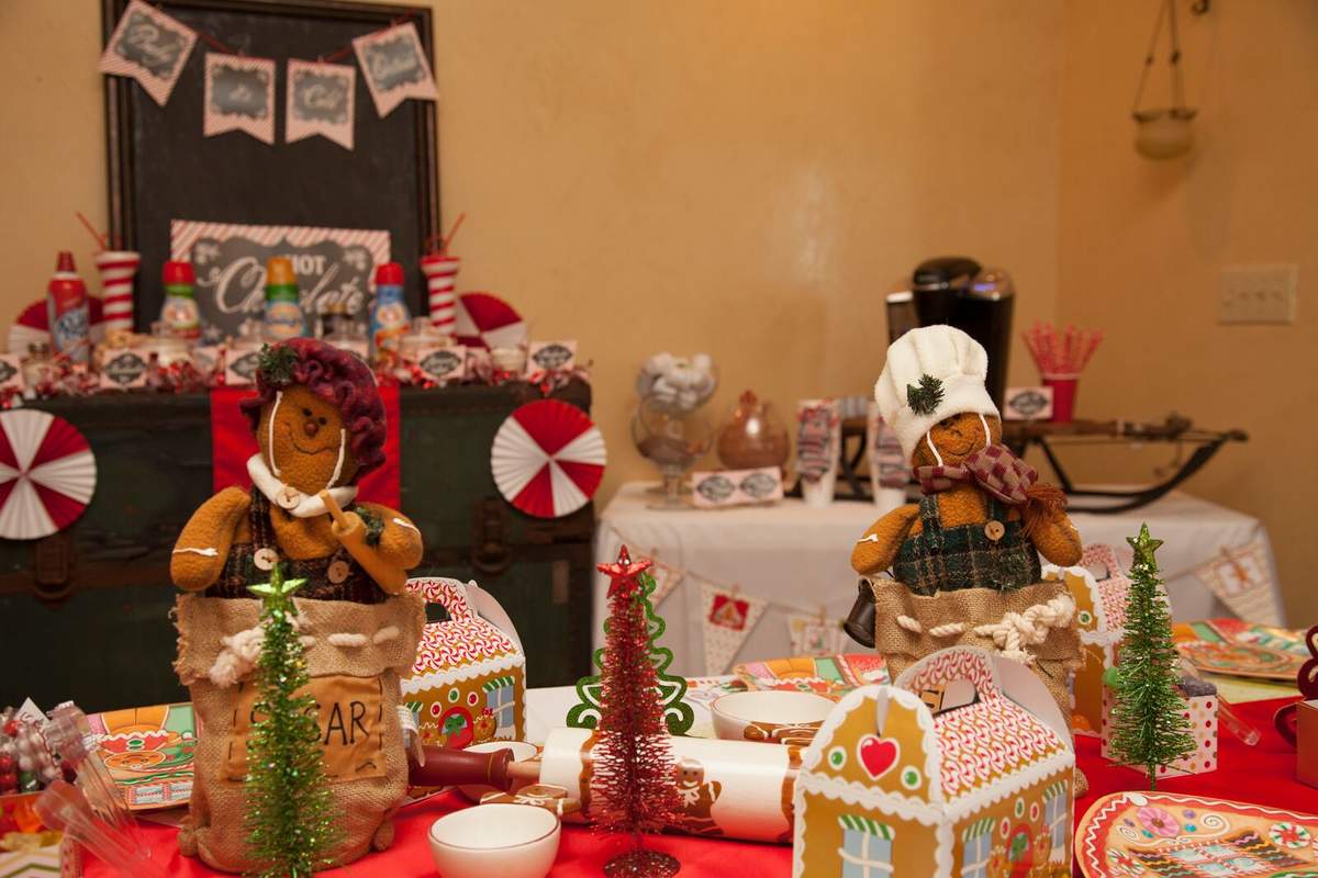 Holiday - Gingerbread house - Hot Cocoa Bar Christmas/Holiday Party ...