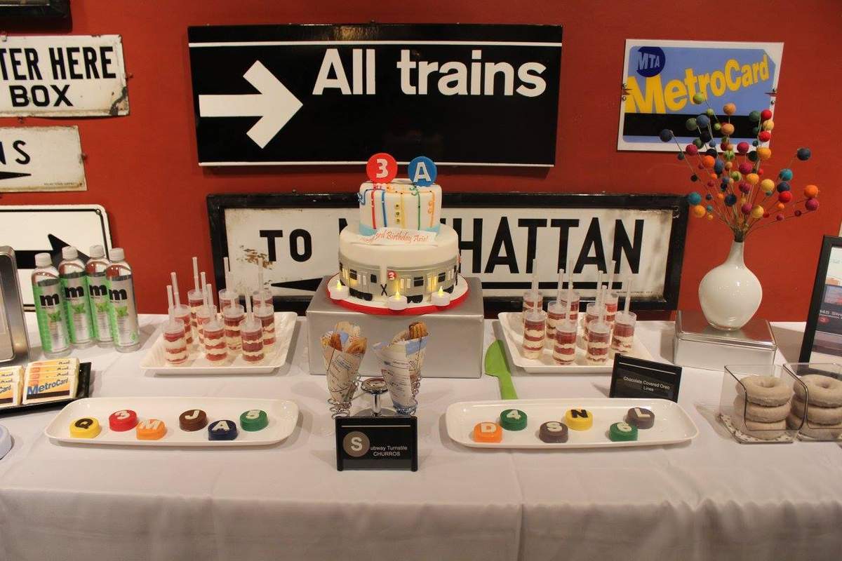 NYC Subway Birthday Party Ideas | Photo 2 of 24 | Catch My Party