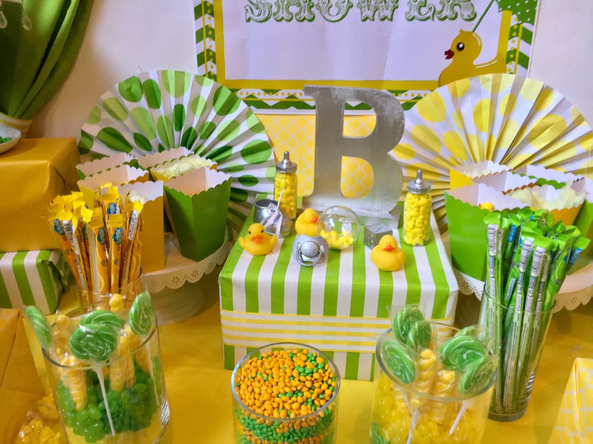 Rubber Ducky Candy Buffett Baby Shower Party Ideas | Photo 9 of 12 ...