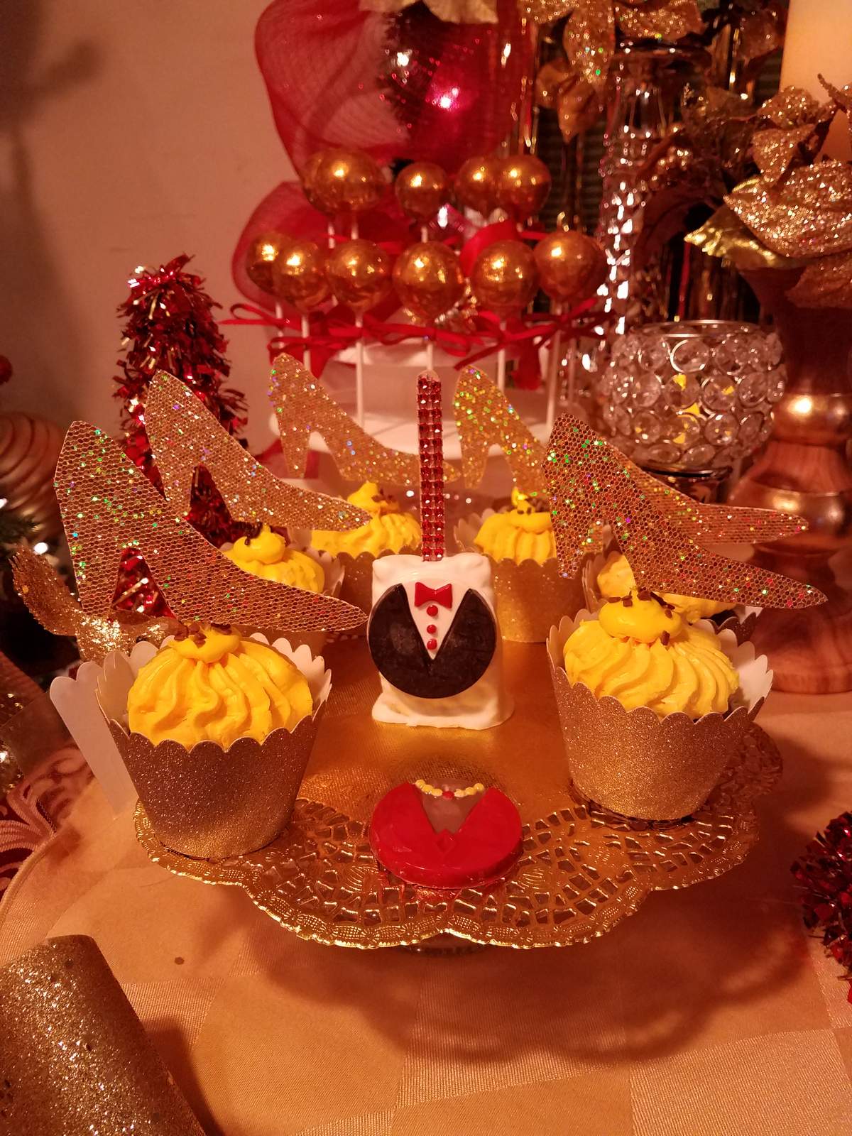 Red and gold Birthday Party Ideas | Photo 5 of 48 | Catch My Party