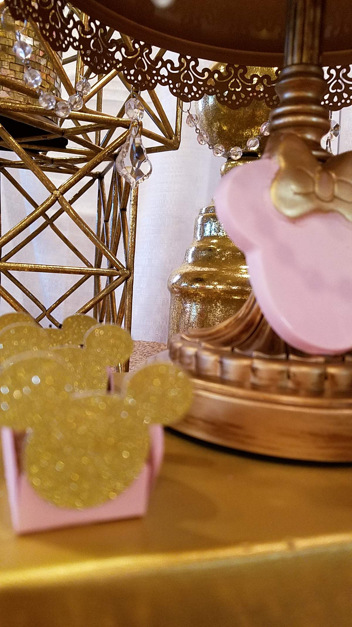 Pink and Gold Minnie Mouse Celebration Birthday Party Ideas | Photo 1 ...