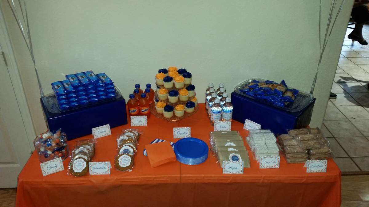 Orange and royal blue Birthday Party Ideas | Photo 11 of 17 | Catch My ...