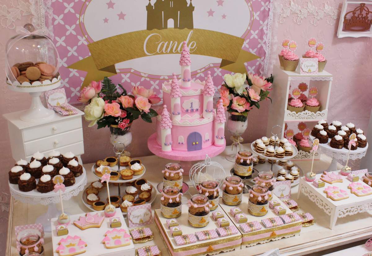 Princess / Baptism "Cande Princess Birthday Party" | Catch My Party