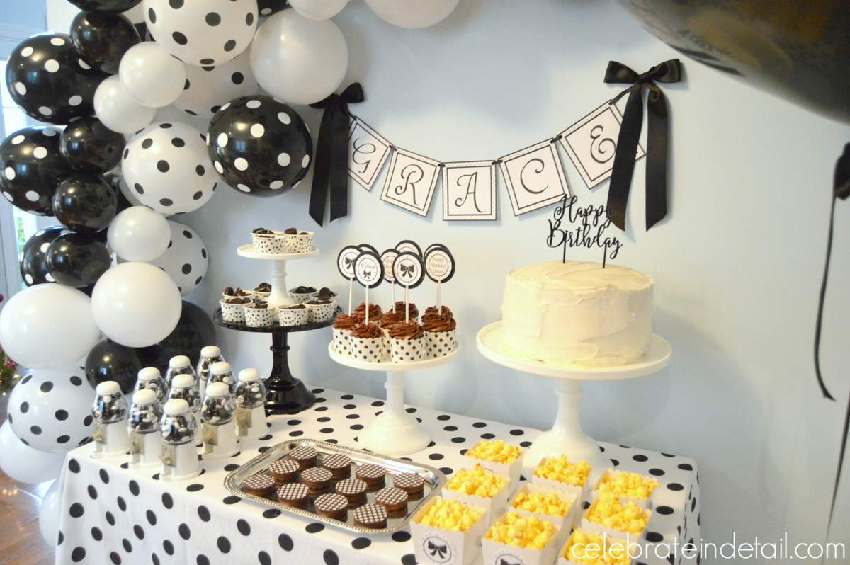 Birthday "Black & White Polka Dot Party" | Catch My Party
