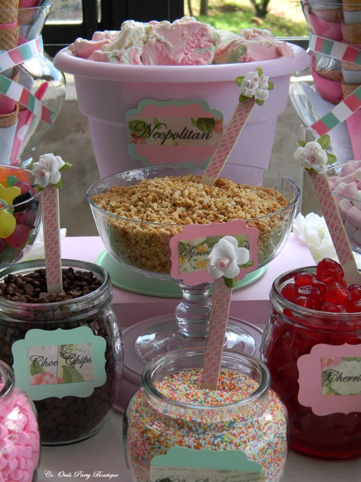 Ice-Cream Bar Wedding Party Ideas | Photo 1 of 10 | Catch My Party