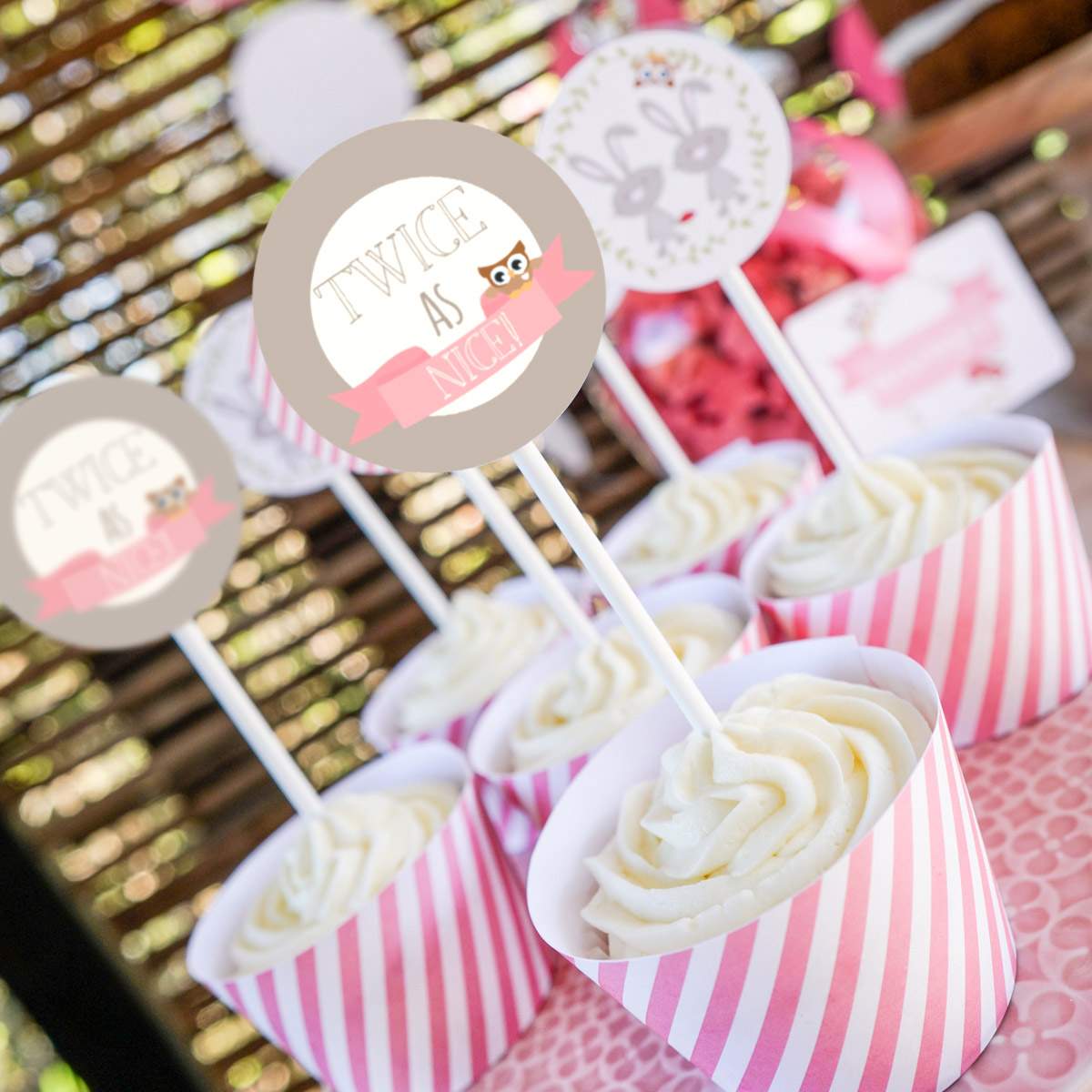 Twin Bunny Baby Shower - Girls Baby Shower Party Ideas | Photo 1 of 13 ...