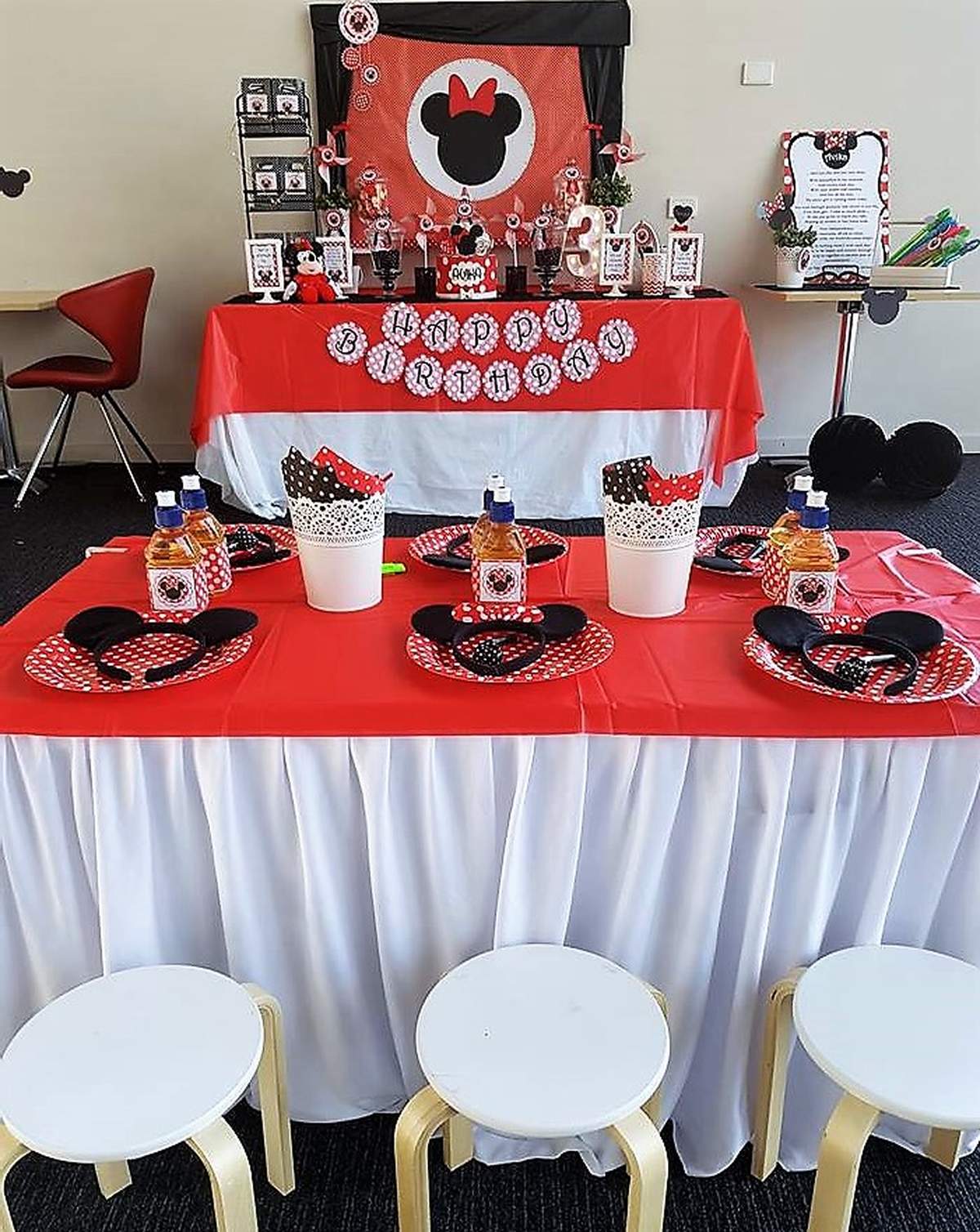 Mickey Mouse / Minnie Mouse Birthday Party Ideas | Photo 3 of 11 ...