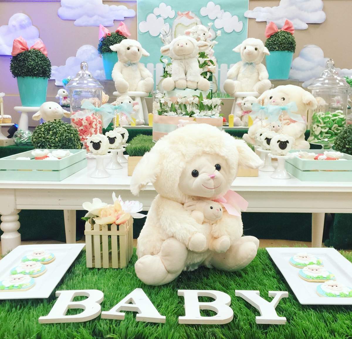 Baby Lamb Baby Shower Party Ideas | Photo 3 of 13 | Catch My Party