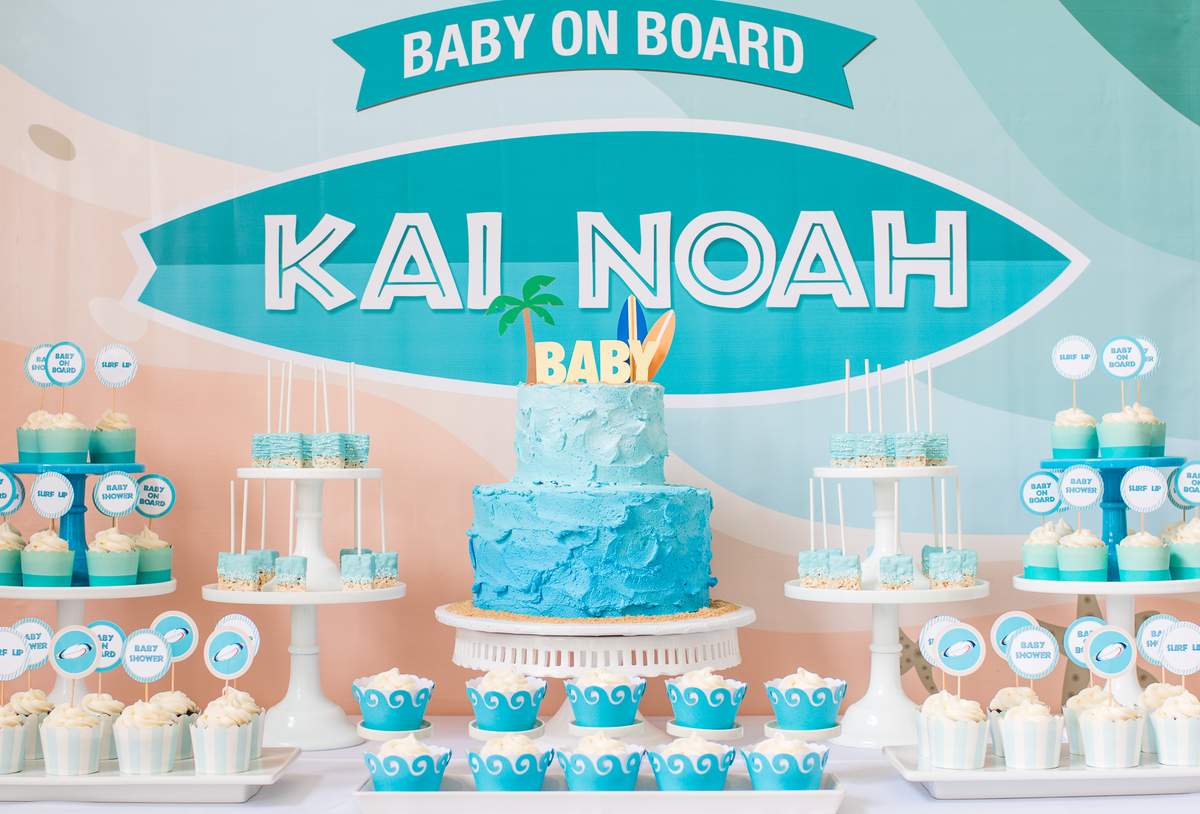 Beach / Surf Baby Shower Party Ideas | Photo 4 of 16 | Catch My Party