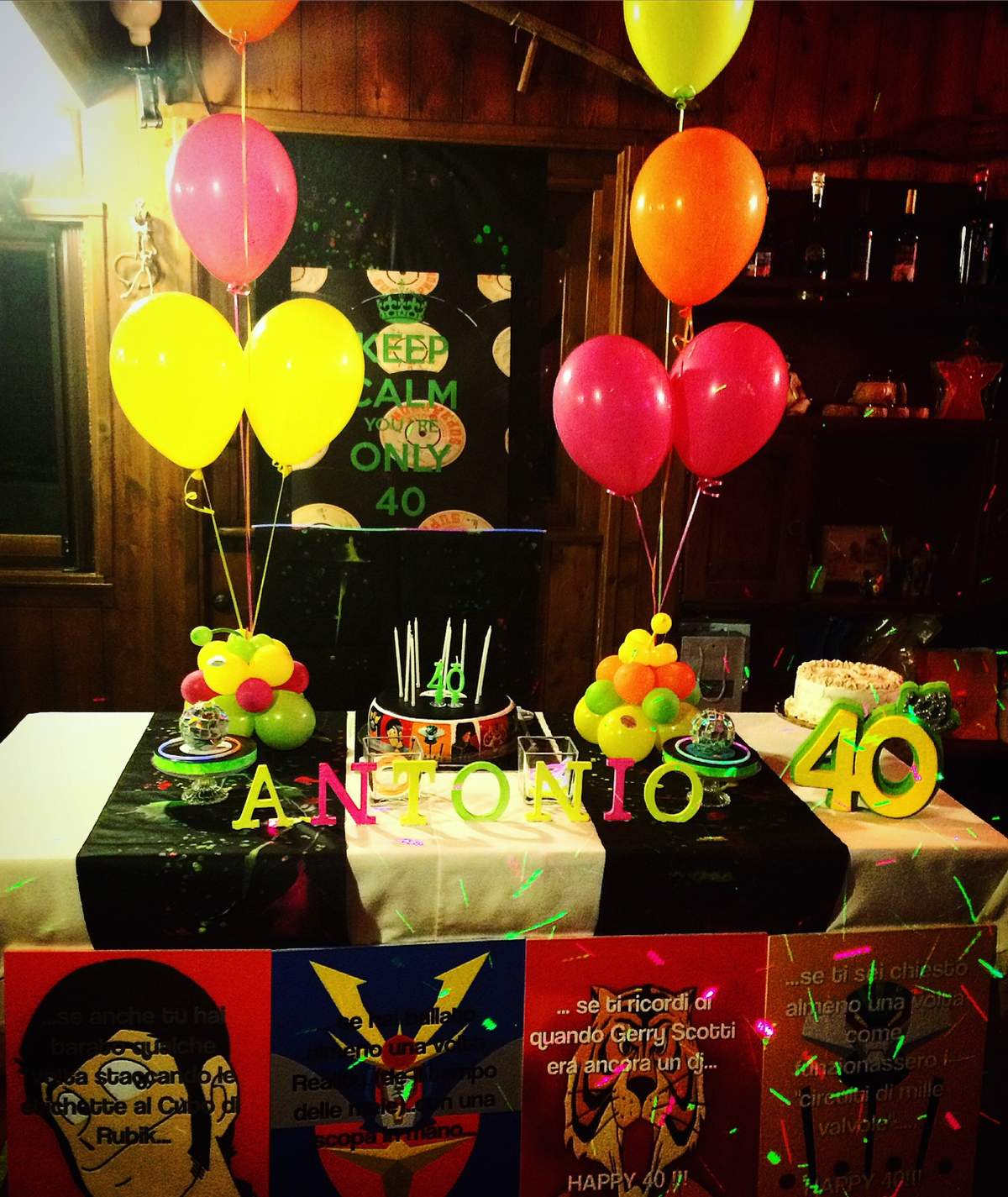 Neon Party, back to 80 / Birthday "Happy 40th Birthday Party" | Catch ...
