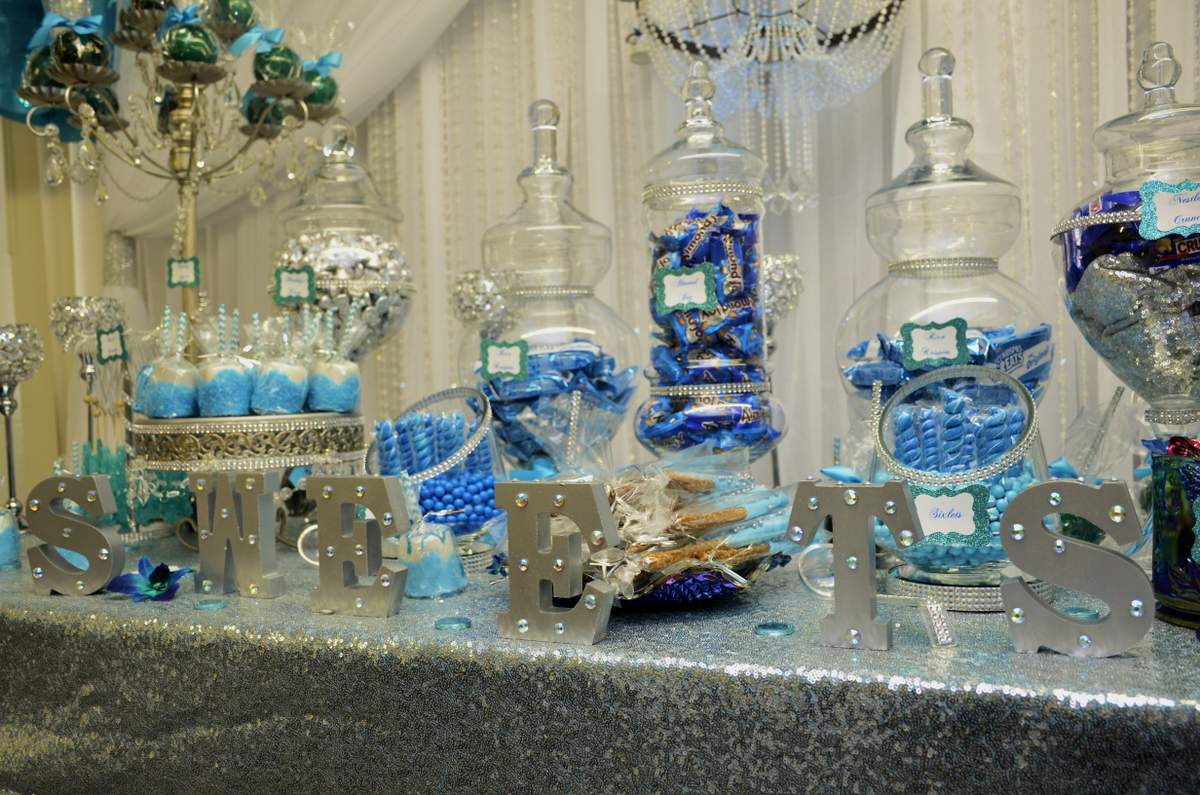 Aqua Bling Pastorial Anniversary Party Ideas | Photo 1 of 16 | Catch My ...