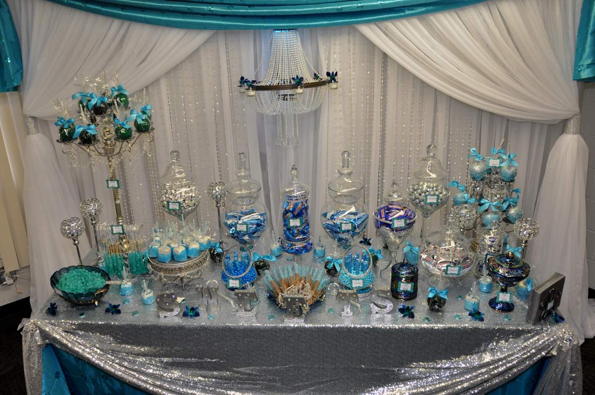 Aqua Bling Pastorial Anniversary Party Ideas | Photo 1 of 16 | Catch My ...