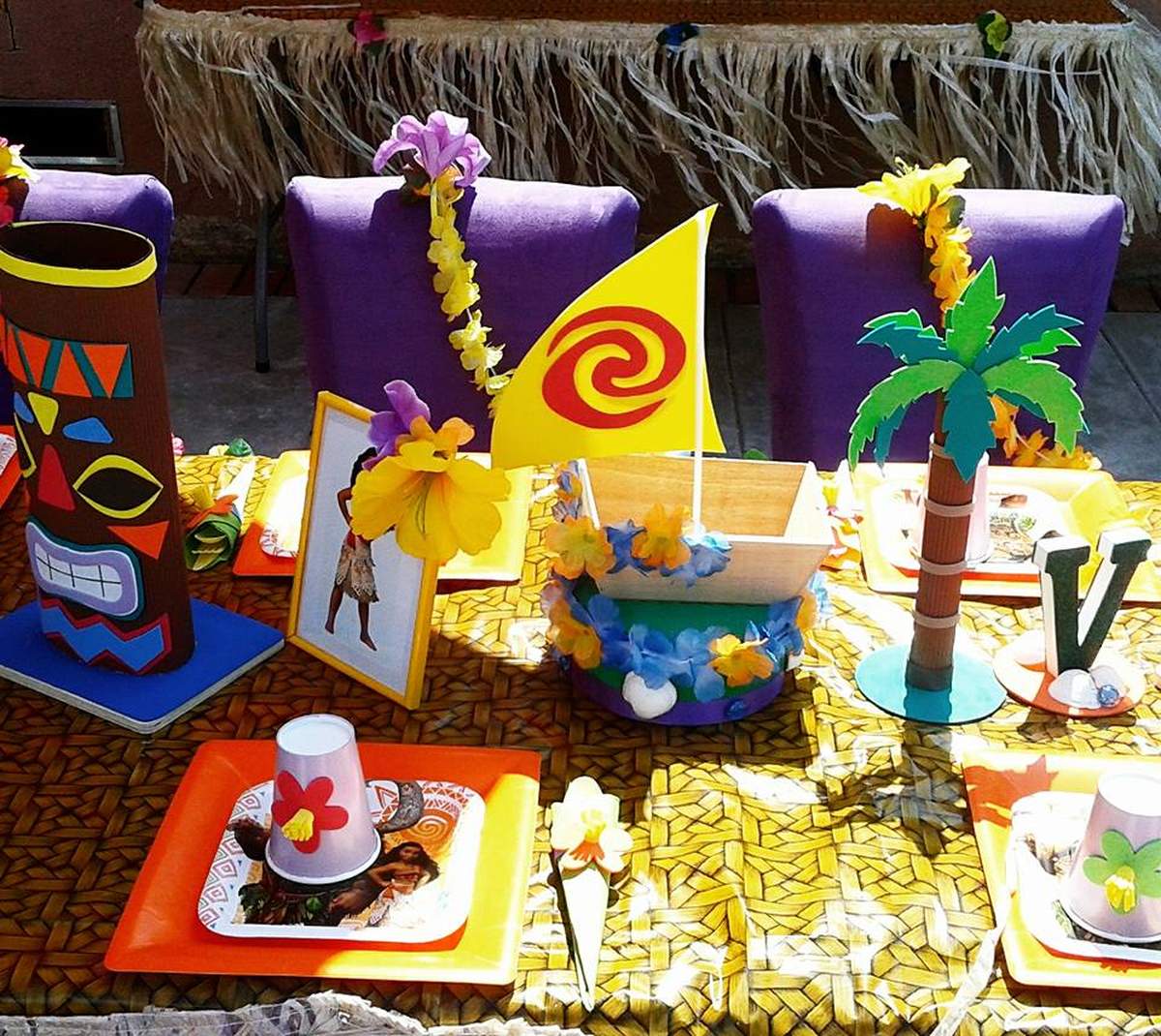 Moana's party theme setup Birthday Party Ideas | Photo 4 of 23 | Catch ...