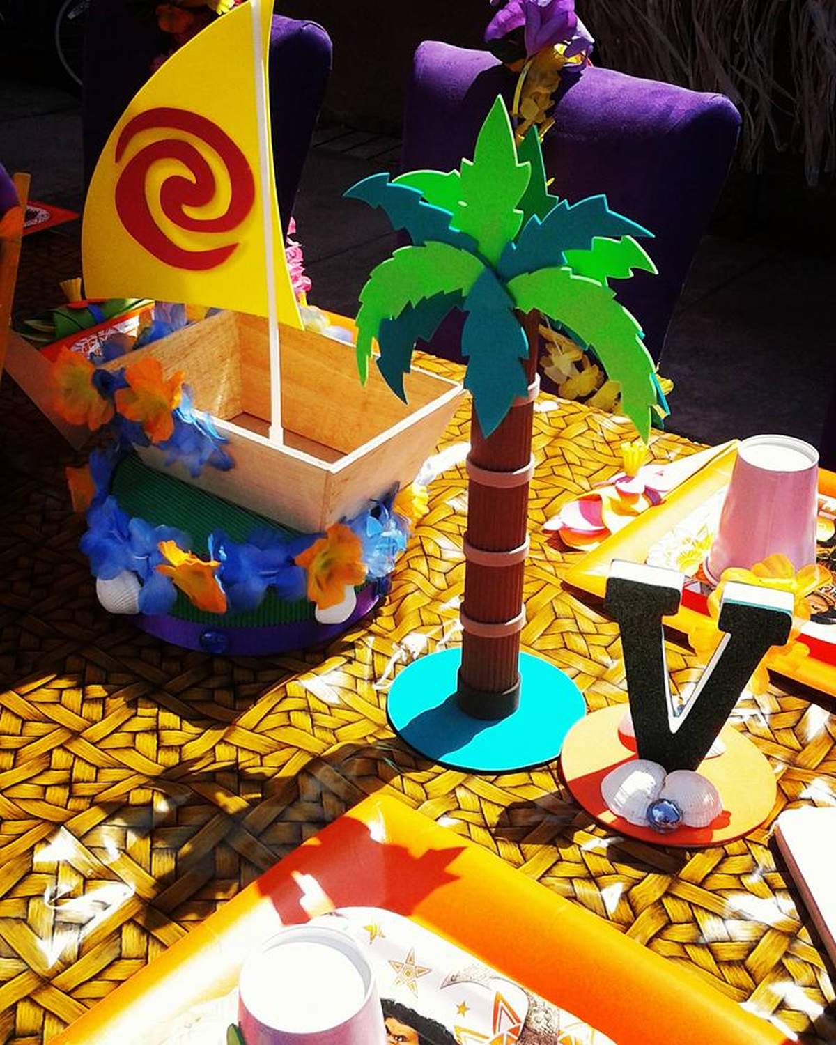 Moana's party theme setup Birthday Party Ideas | Photo 22 of 23 | Catch ...