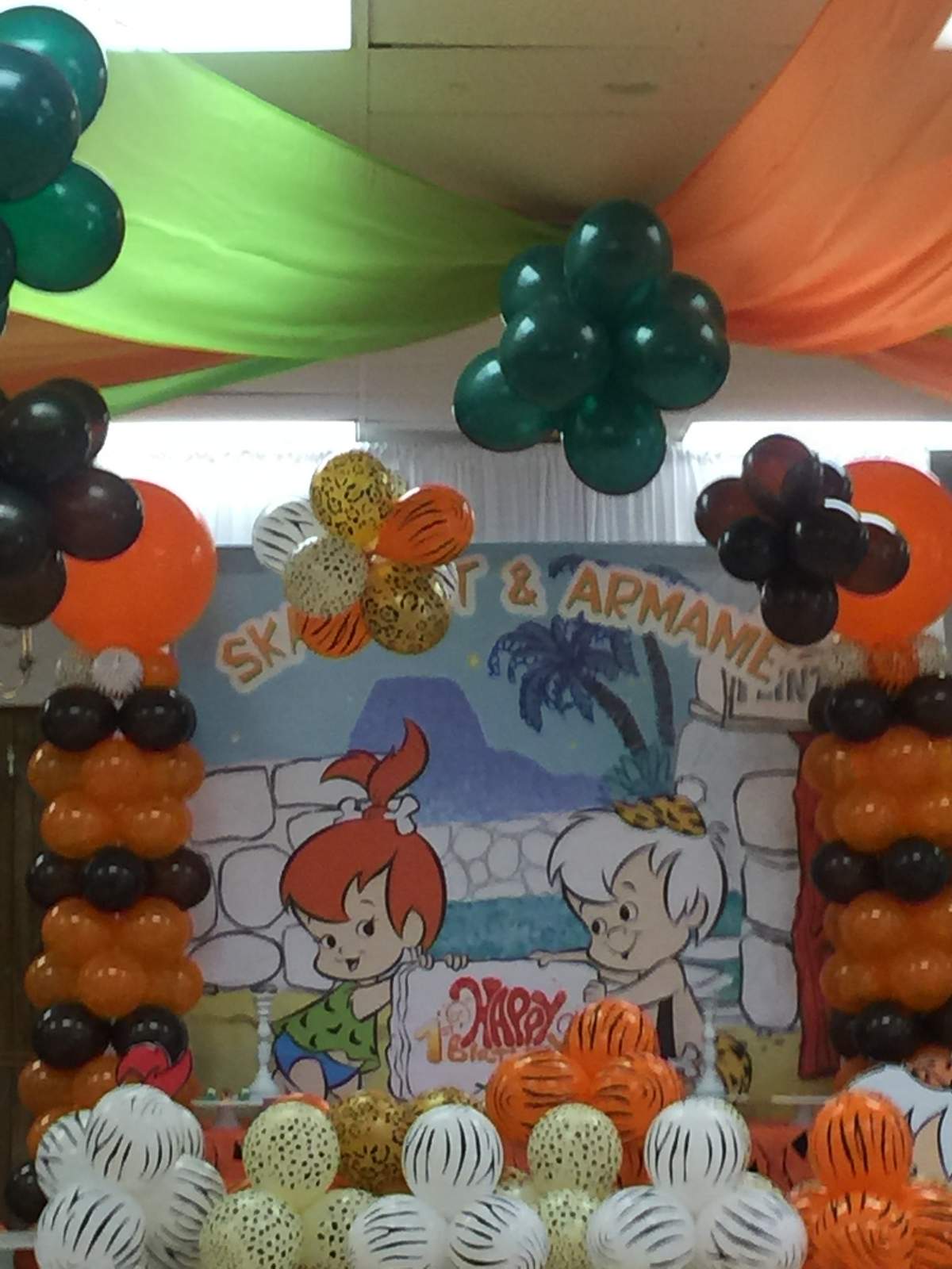 Pebbles/Bammbamm Birthday Party Ideas | Photo 3 of 15 | Catch My Party