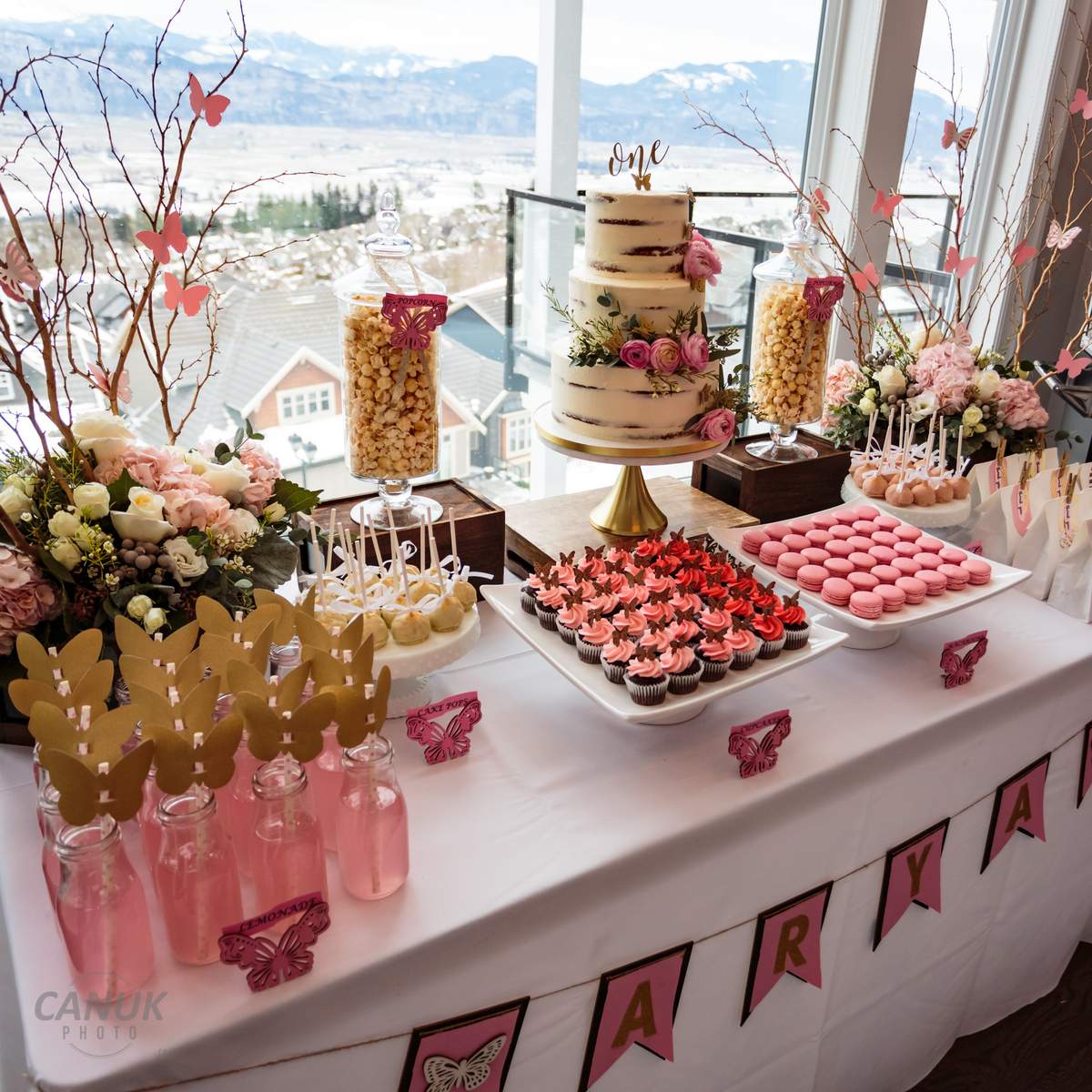 Butterflies / Birthday "Rustic 1st Birthday party" | Catch My Party