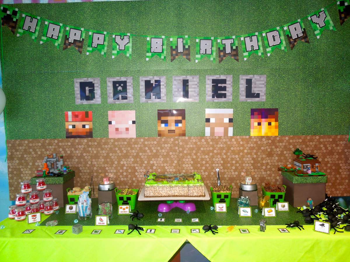 Minecraft / Birthday "Daniel's Minecraft 9th Birthday Party" | Catch My ...