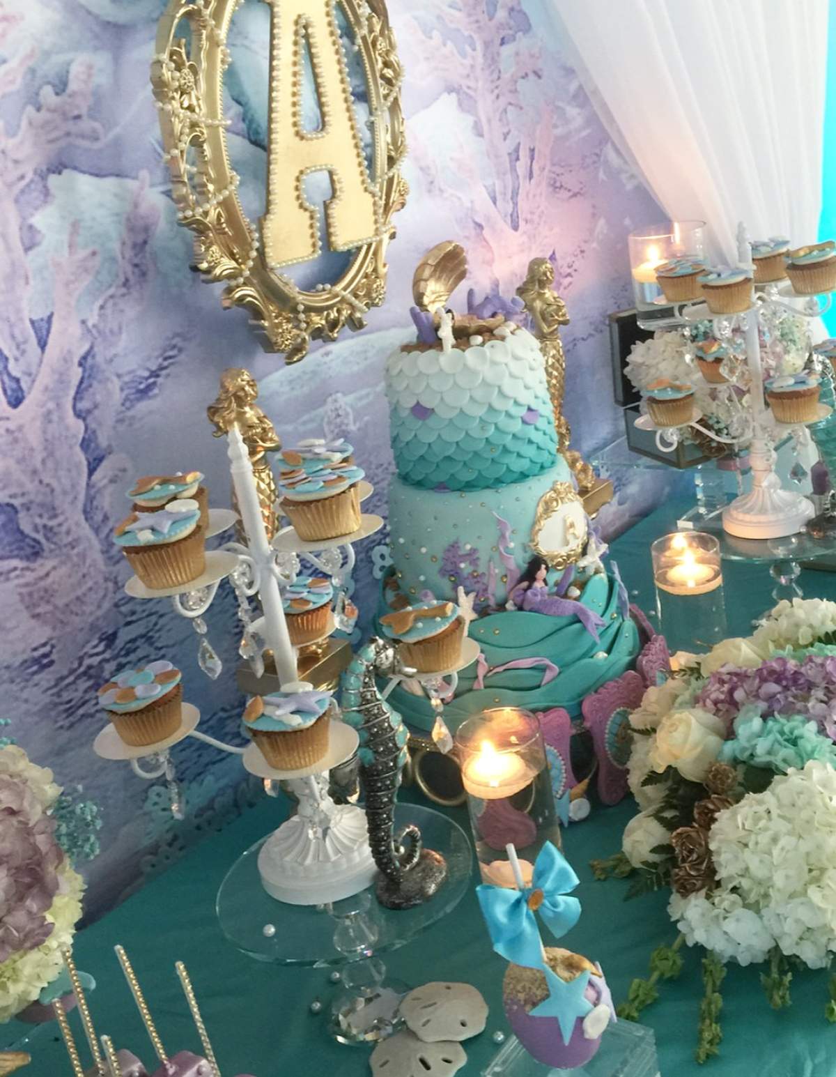 Mermaids Baby Shower Party Ideas | Photo 8 of 20 | Catch My Party