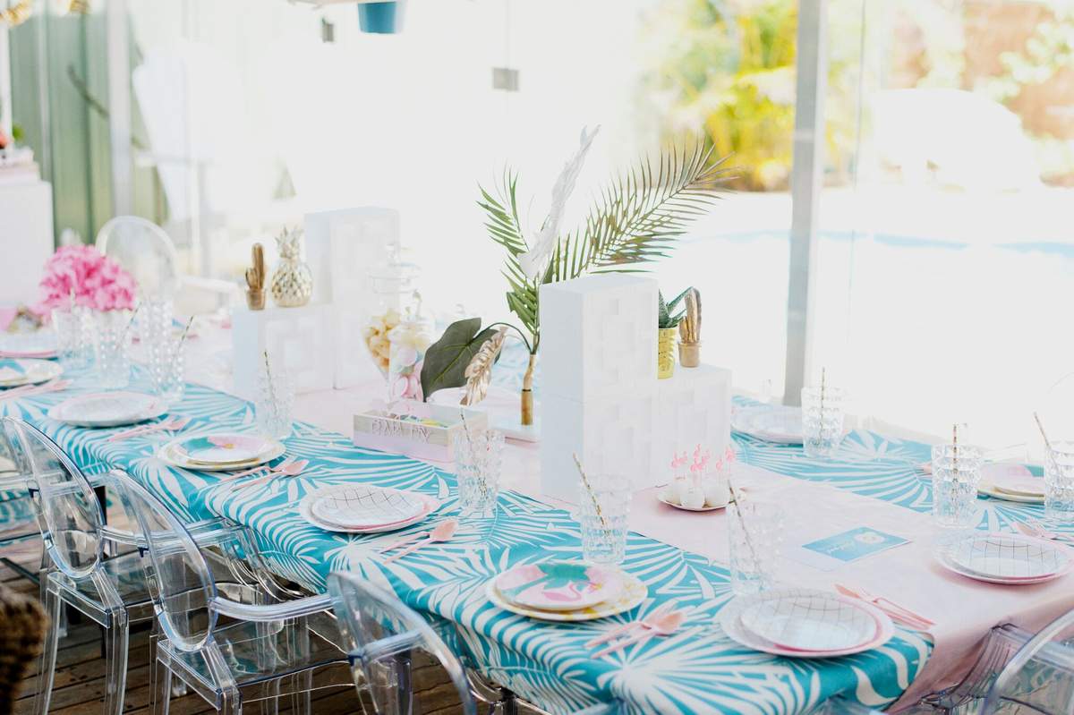 Pastel and Retro Palm Sprinngs Birthday Party Ideas | Photo 5 of 20 ...