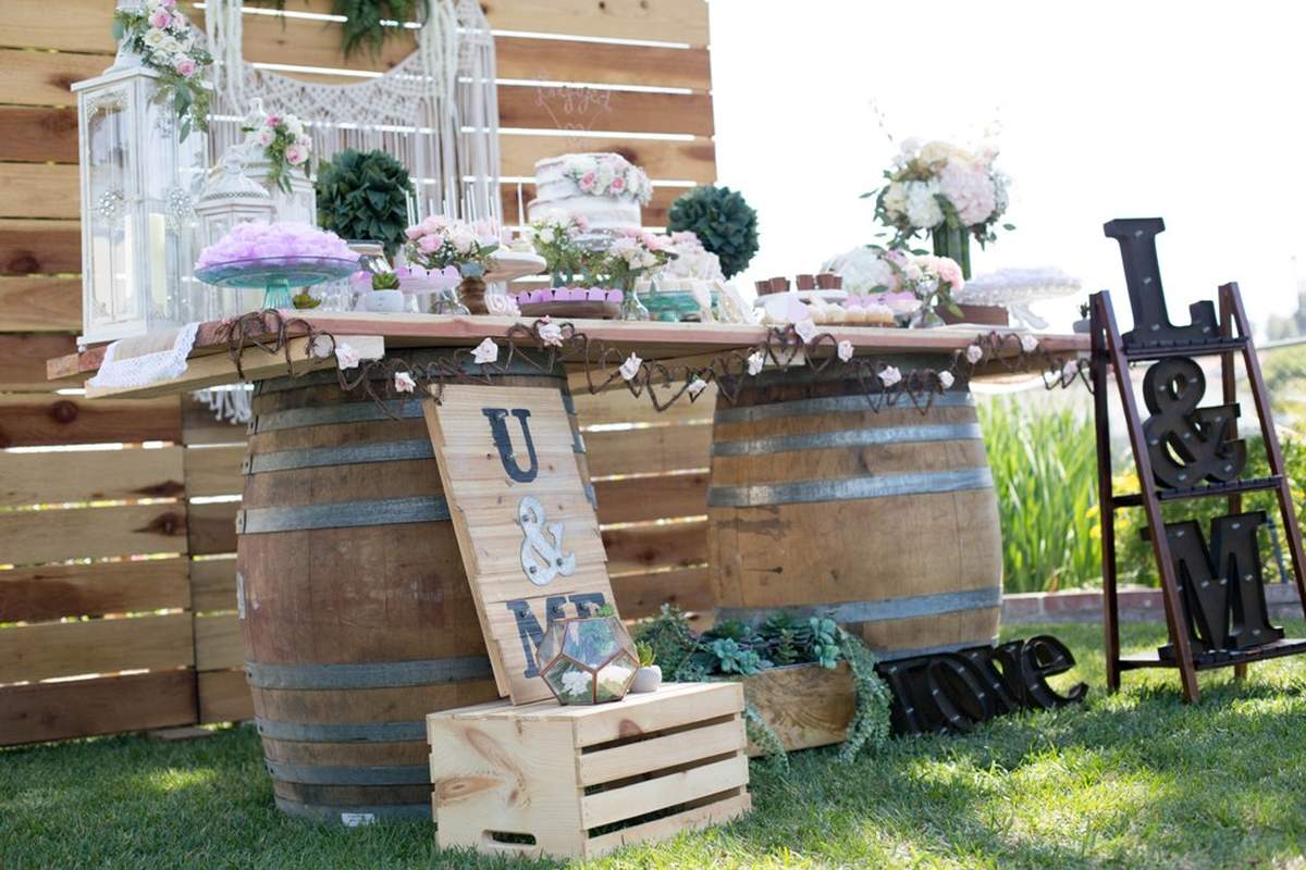 Bohemian Rustic Engagement Party Ideas | Photo 1 of 58 | Catch My Party