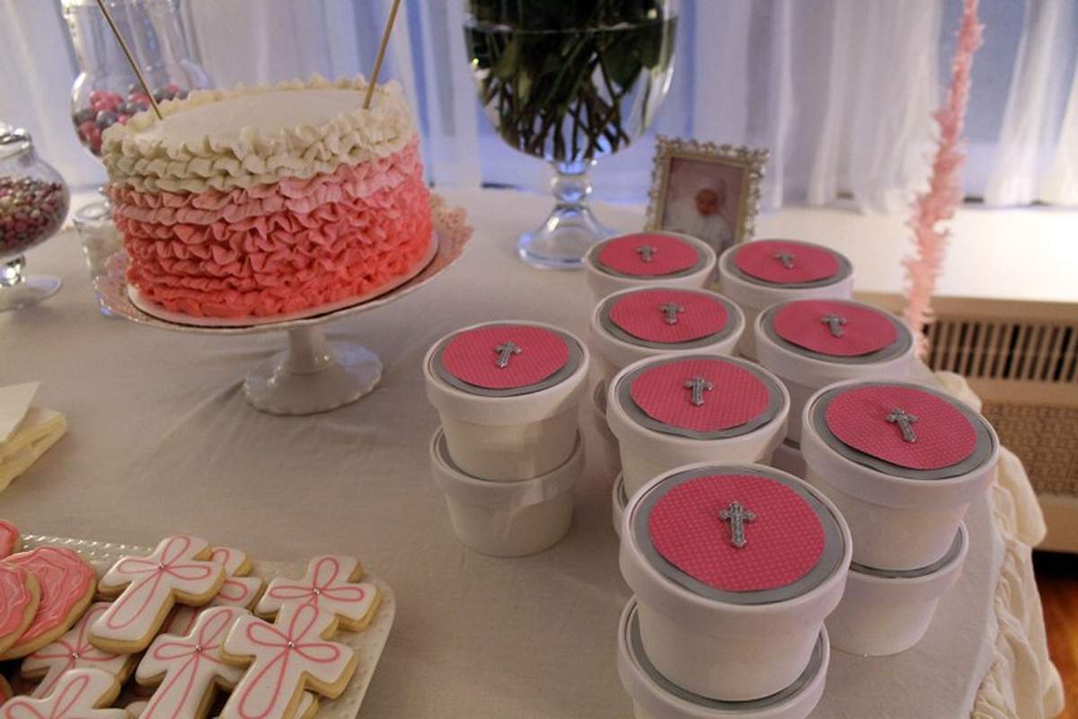 First Communion Dessert Table First Communion Party Ideas | Photo 1 of ...