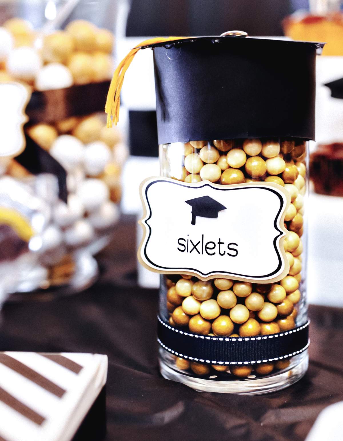 Black and Gold Graduation/End of School Party Ideas | Photo 6 of 13 ...