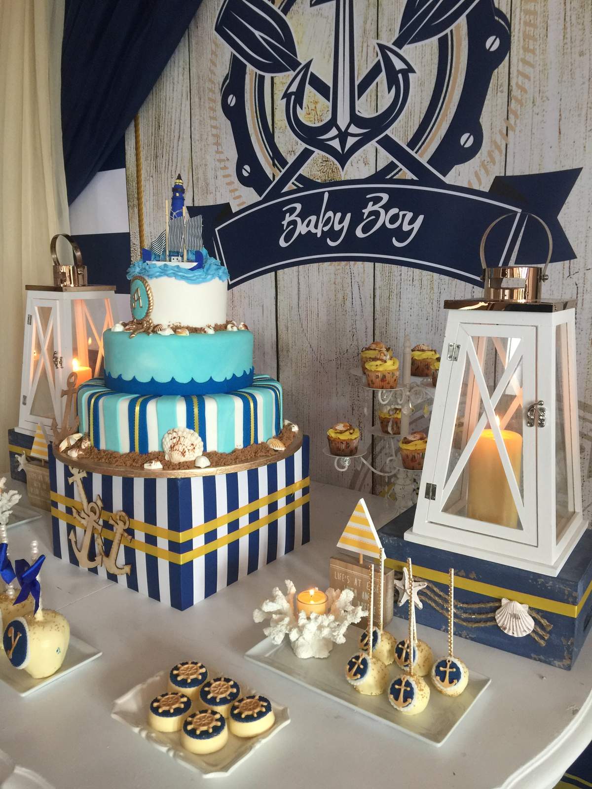 Nautical Baby Shower Party Ideas | Photo 18 of 22 | Catch My Party