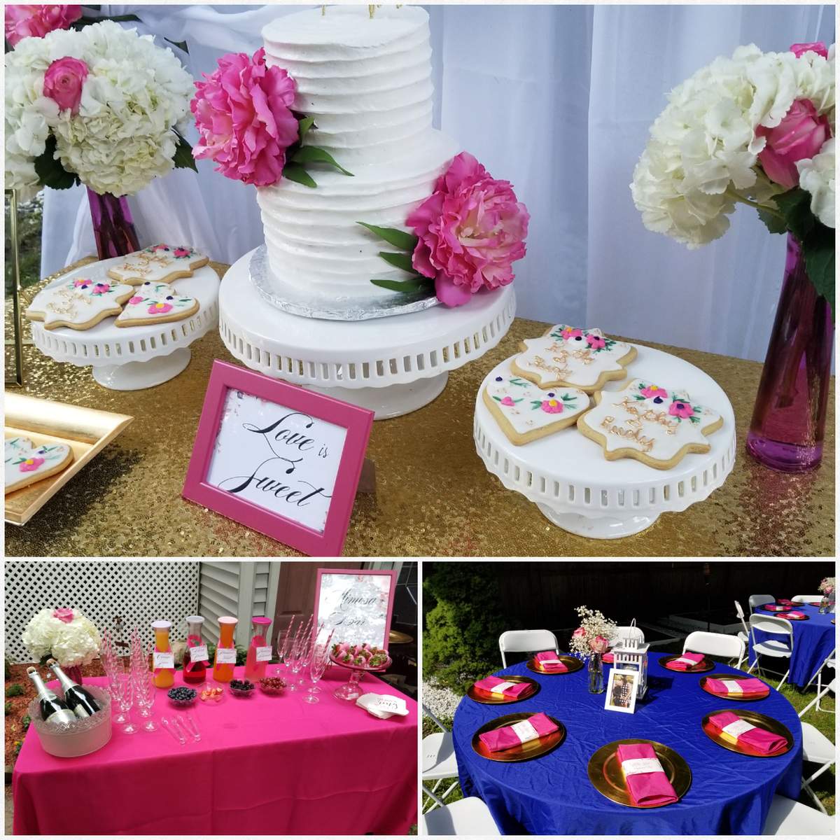 Royal Blue & Fuchsia Engagement Party Ideas | Photo 5 of 7 | Catch My Party