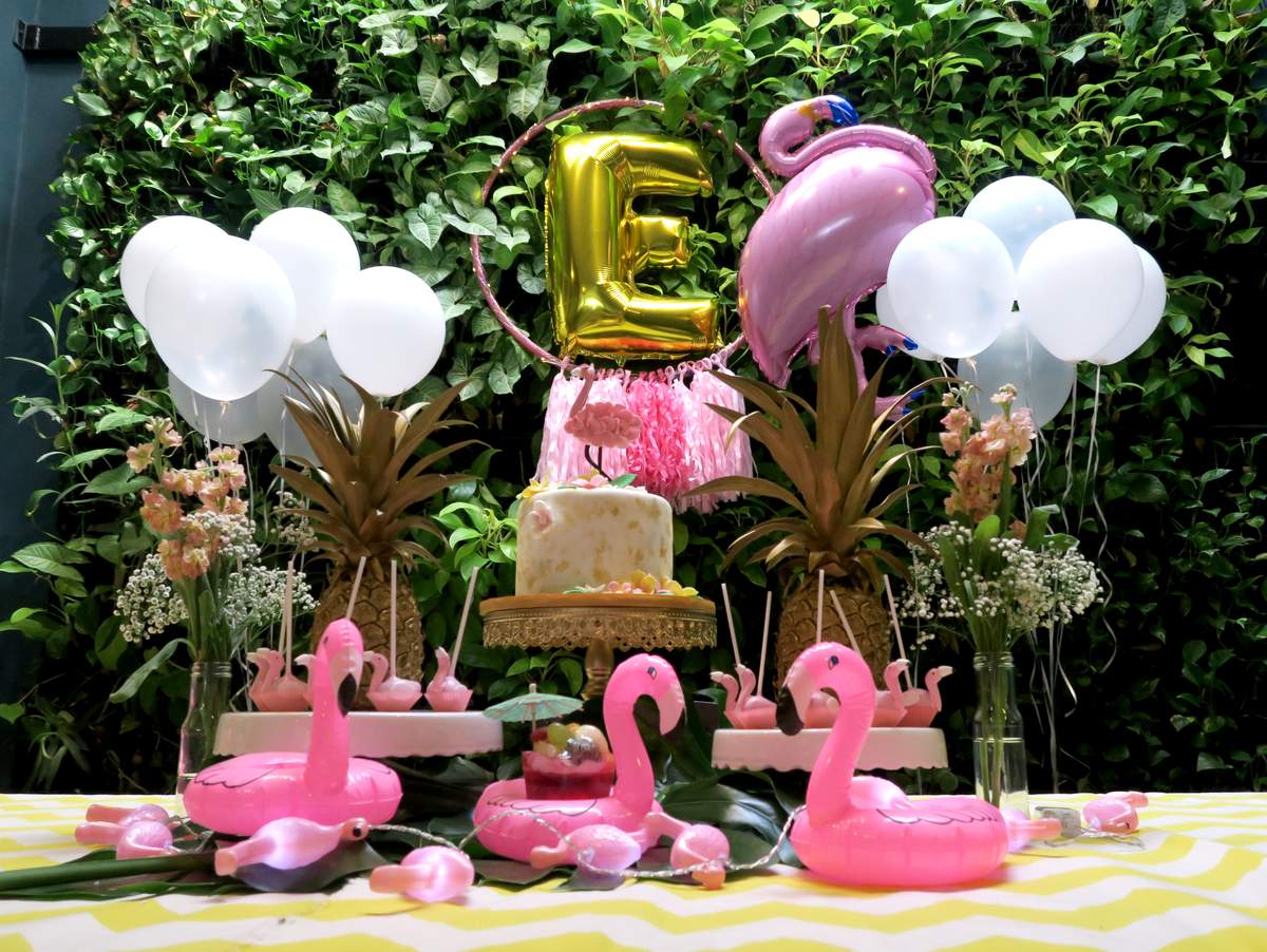 Tropical Flamingo Theme Birthday Party Ideas | Photo 1 of 24 | Catch My ...