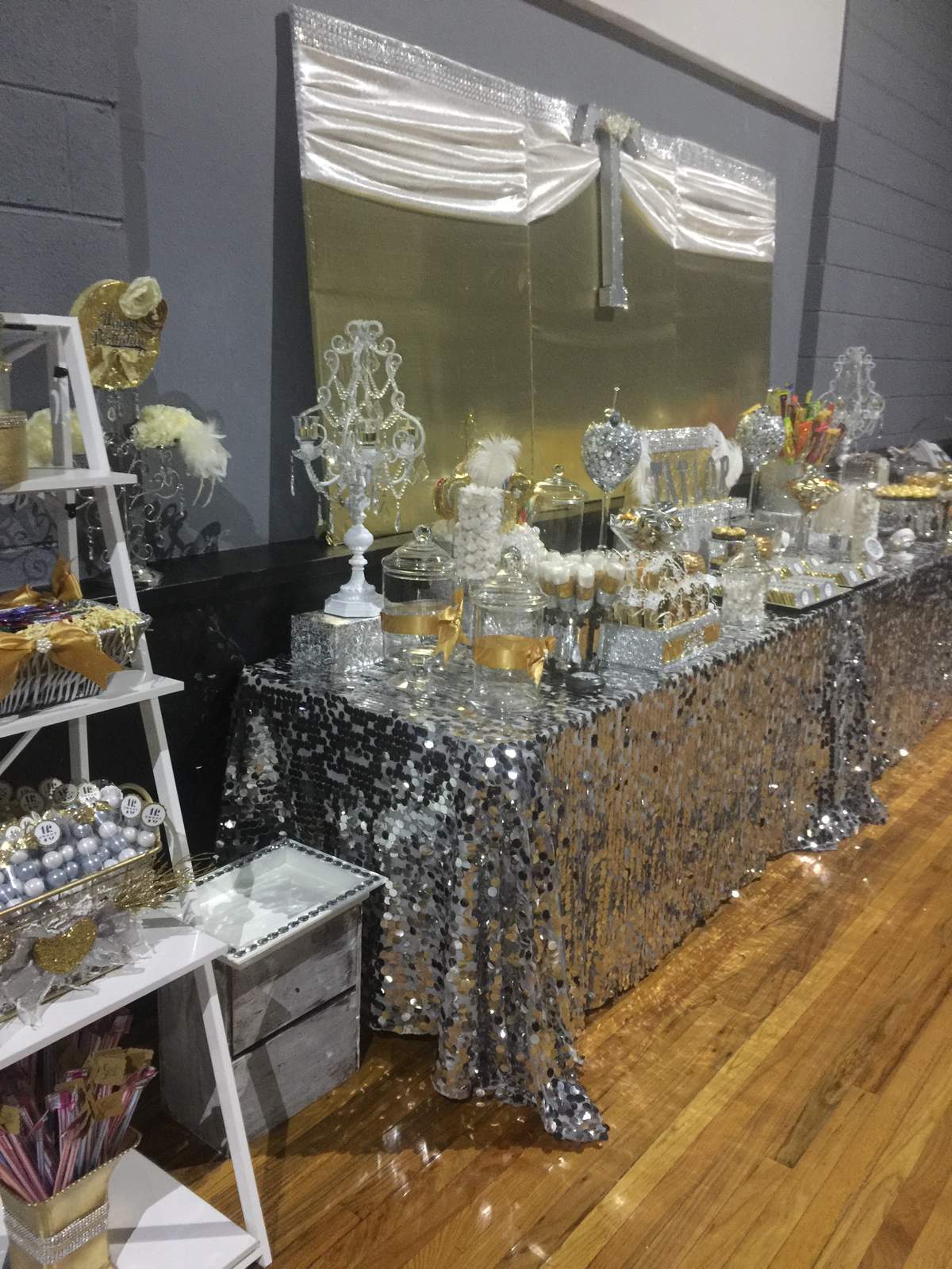 Gold, Silver and White Birthday Party Ideas | Photo 22 of 50 | Catch My ...