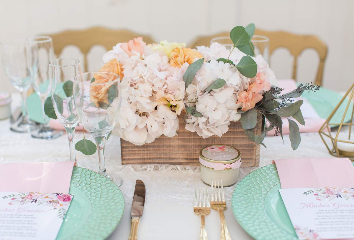 Blush & Mint Wedding Party Ideas | Photo 7 of 23 | Catch My Party
