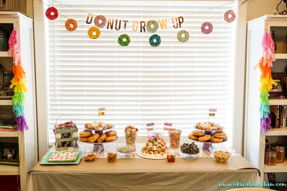 Donuts, Rainbow Birthday Party Ideas | Photo 4 of 19 | Catch My Party