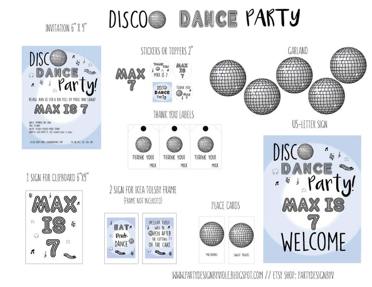 Disco inspired party Birthday Party Ideas | Photo 15 of 30 | Catch My Party