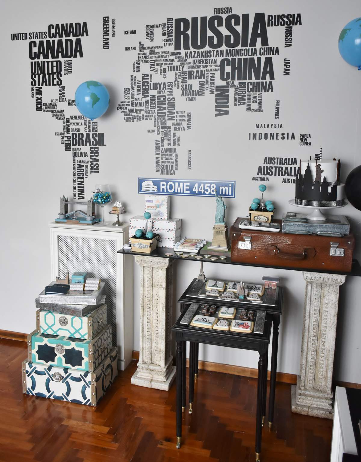 Travel / World / Countries Birthday Party Ideas | Photo 5 of 30 | Catch ...