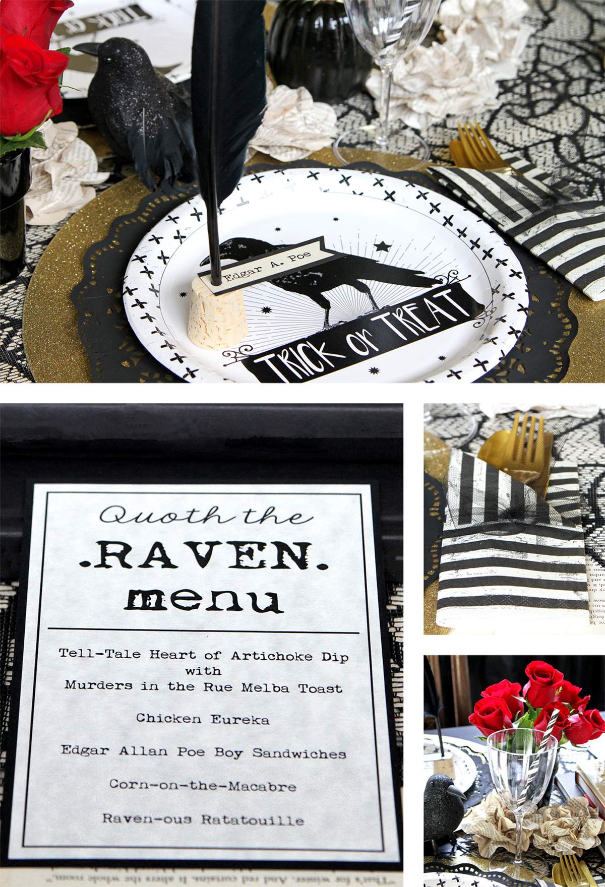 Edgar Allen Poe Halloween Party Ideas | Photo 1 of 10 | Catch My Party