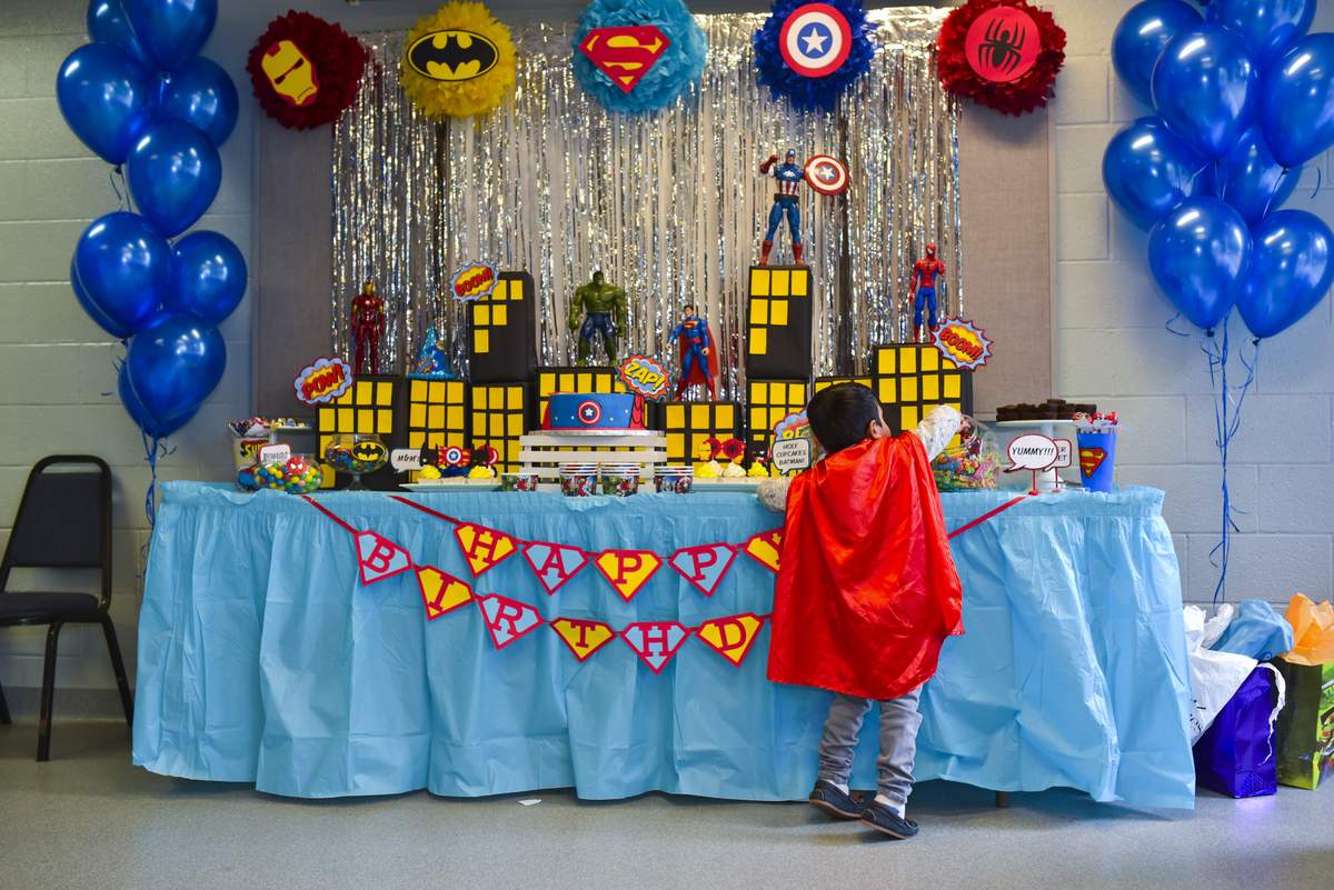 Superhero birthday Birthday Party Ideas | Photo 20 of 27 | Catch My Party